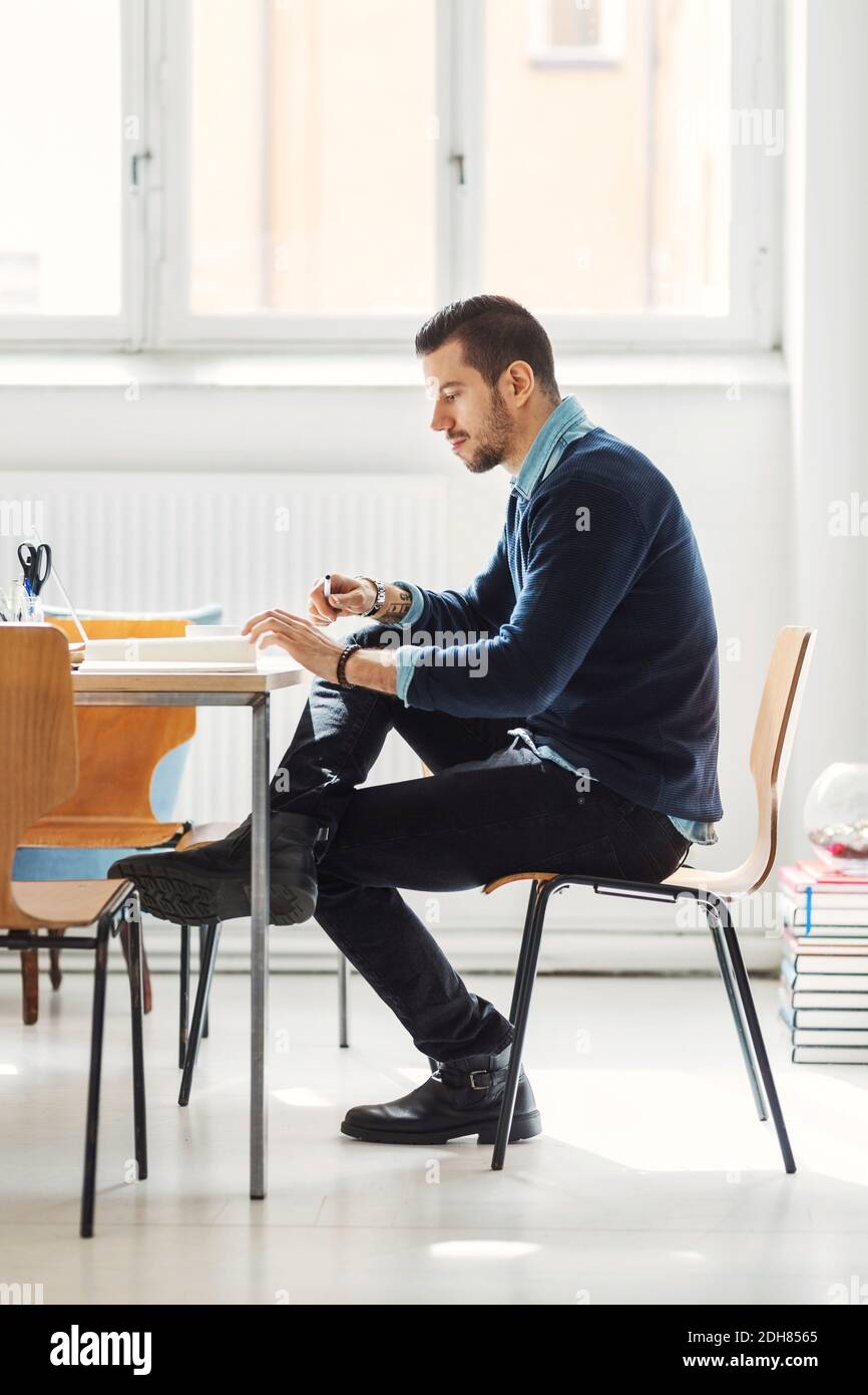 Sitting Person Side View