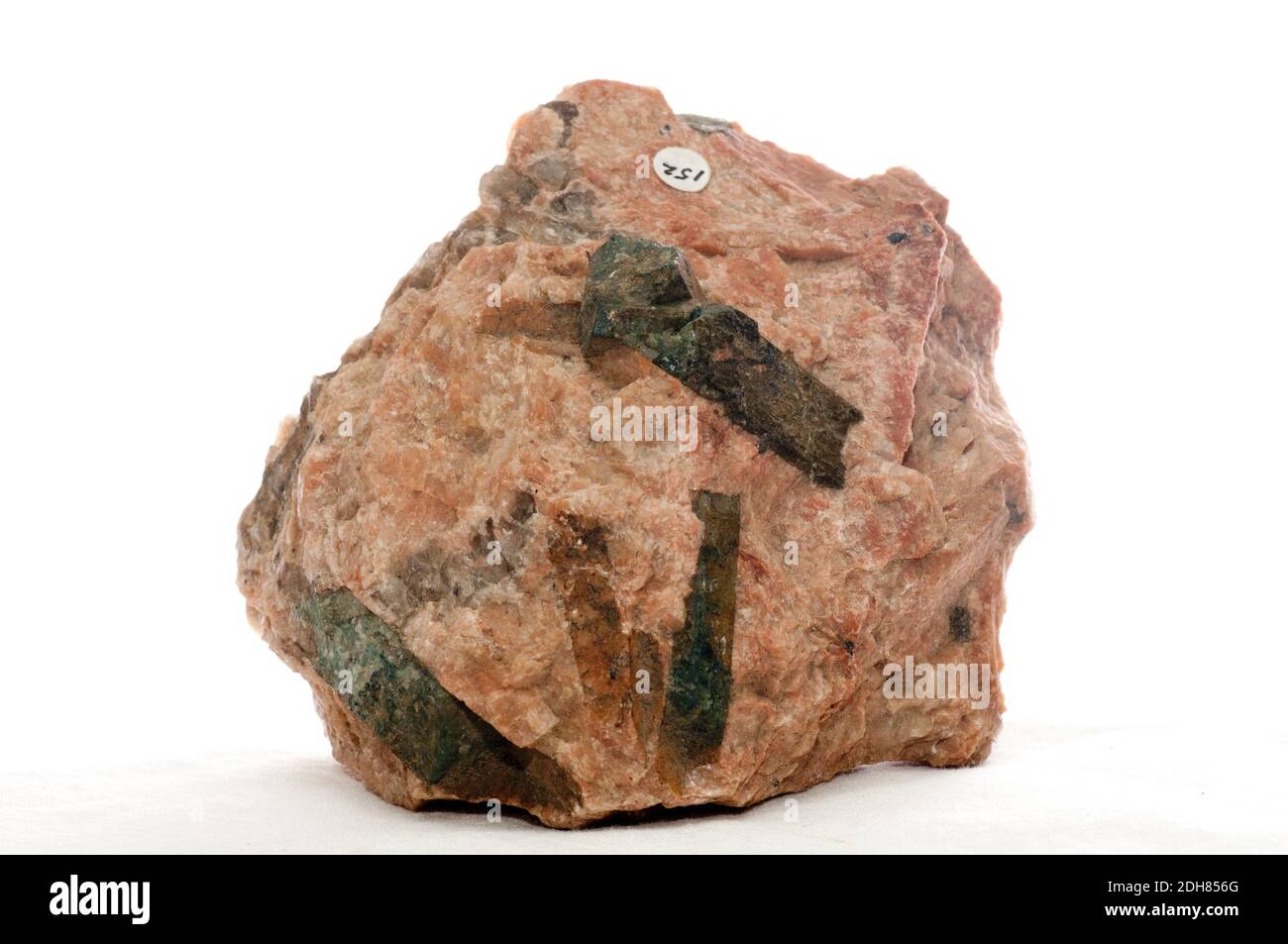 green beryl crystal mineral sample embedded in granite Stock Photo - Alamy