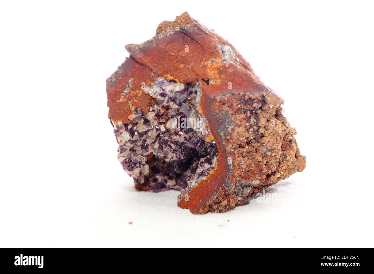 adamite purple crystal mineral sample,a rare earth element Stock Photo ...