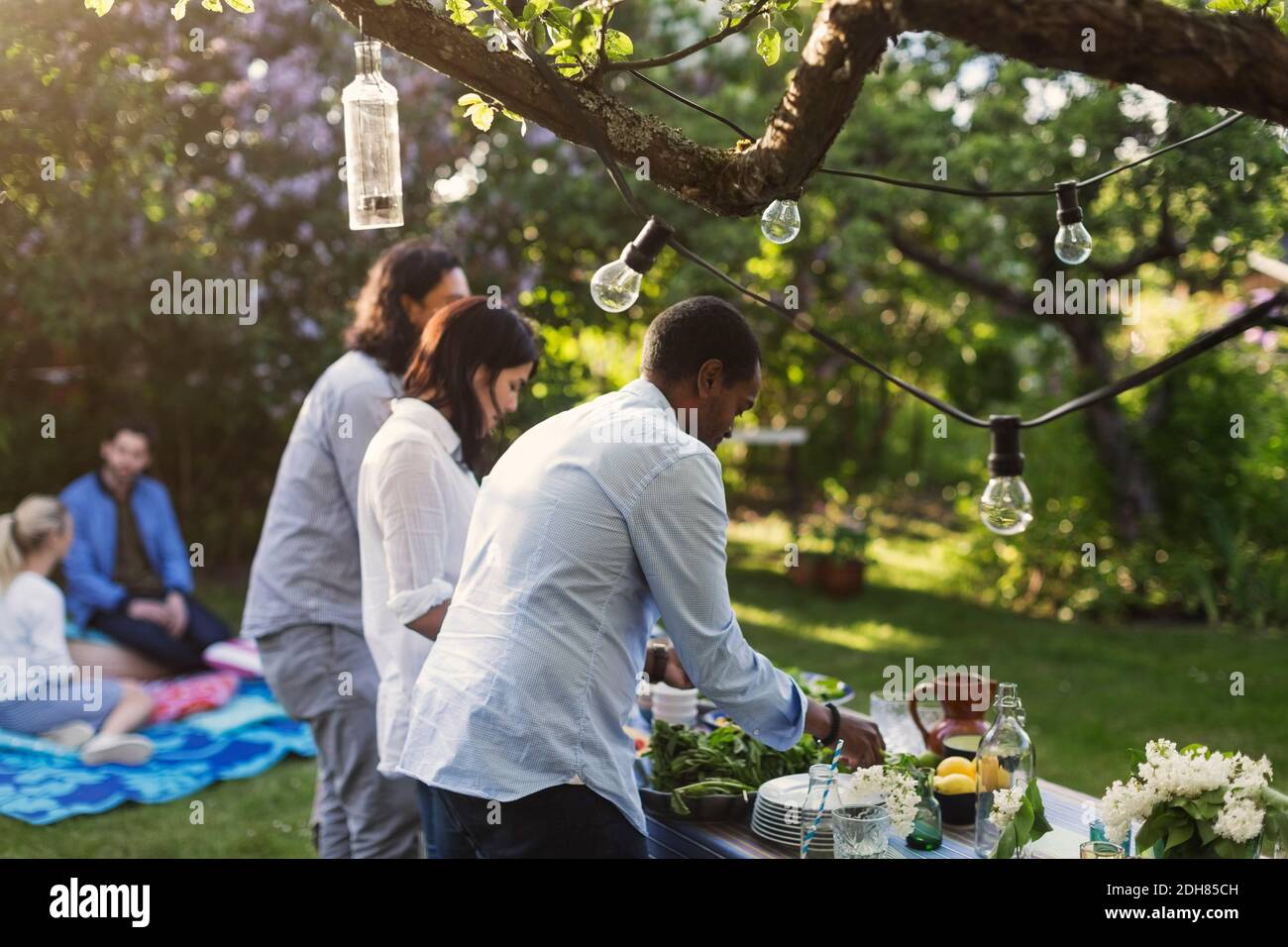 Table with party food hi-res stock photography and images - Alamy