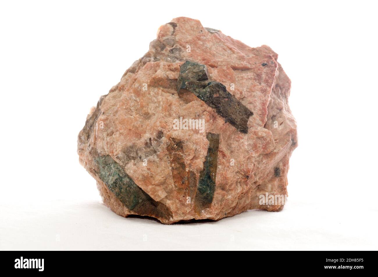 green beryl crystal mineral sample embedded in granite Stock Photo - Alamy