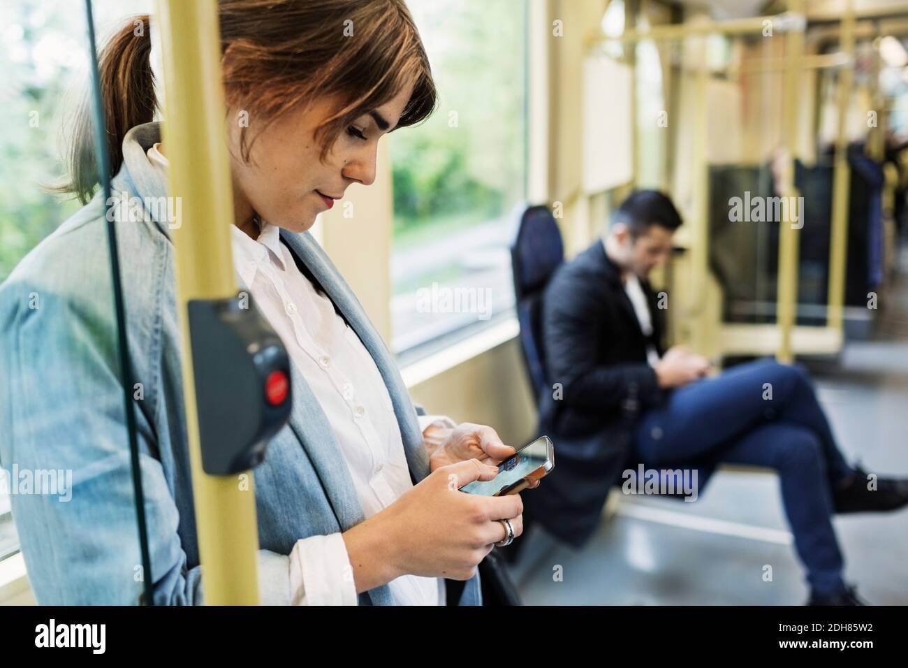 Tram phone hi-res stock photography and images - Alamy