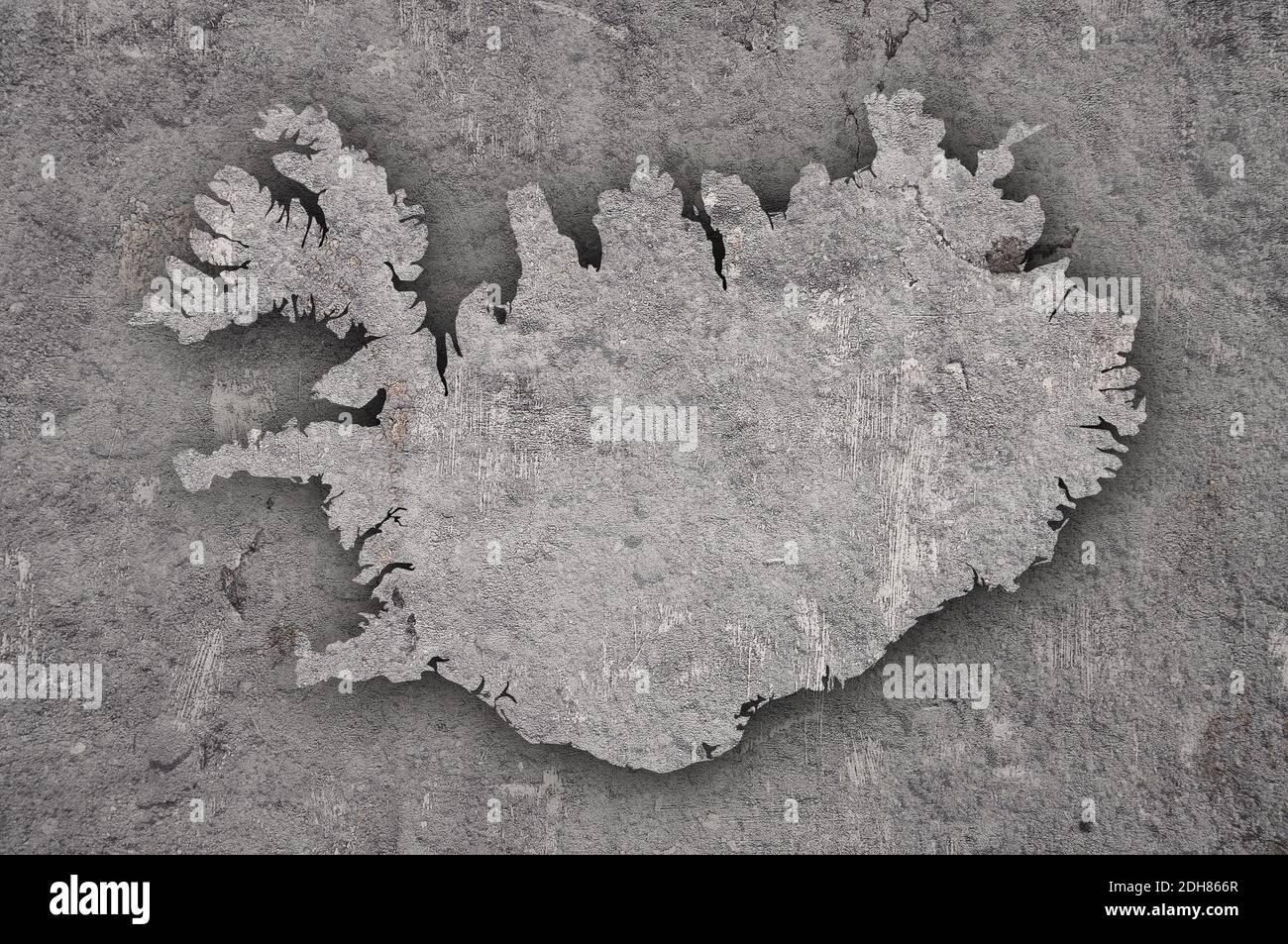 Iceland map on old hi-res stock photography and images - Alamy