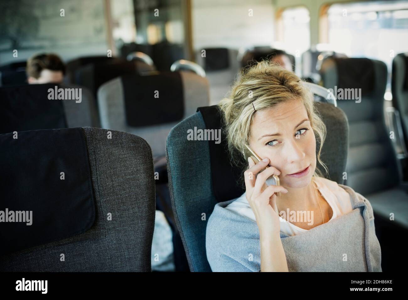 Caucasian women talking train hi-res stock photography and images - Alamy