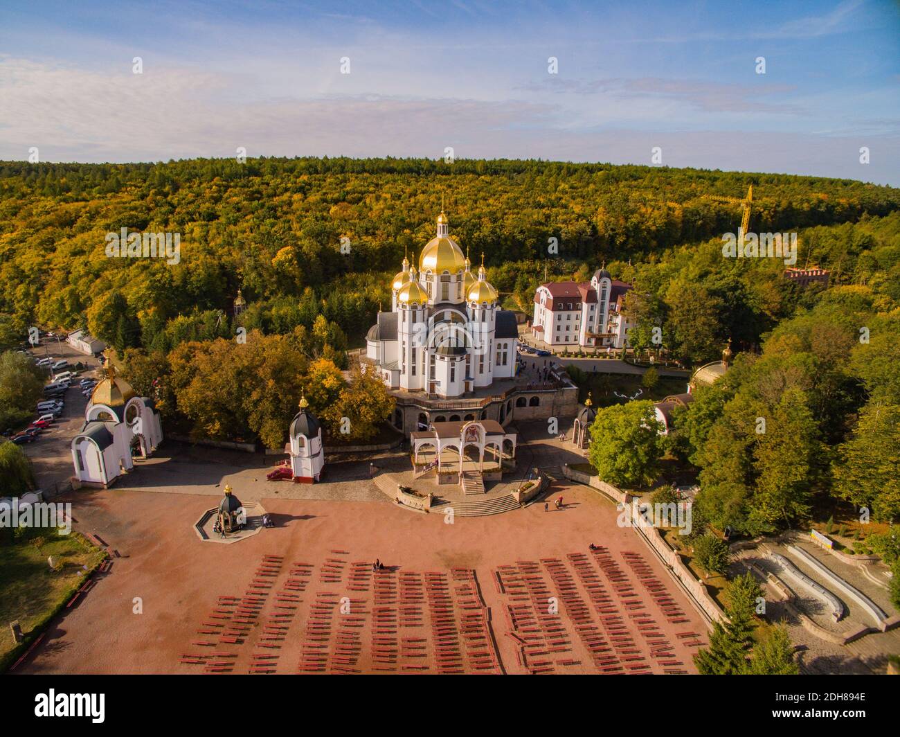 Aerial Photo of the Marian Spiritual Center Zarvanytsia Stock Photo - Alamy