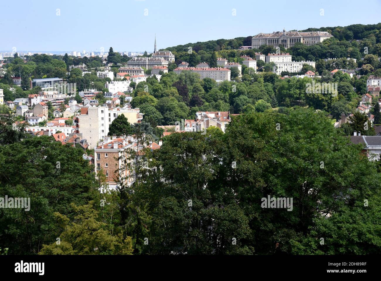 Meudon (Paris area): overview of the city from the terrace of the Paris ...