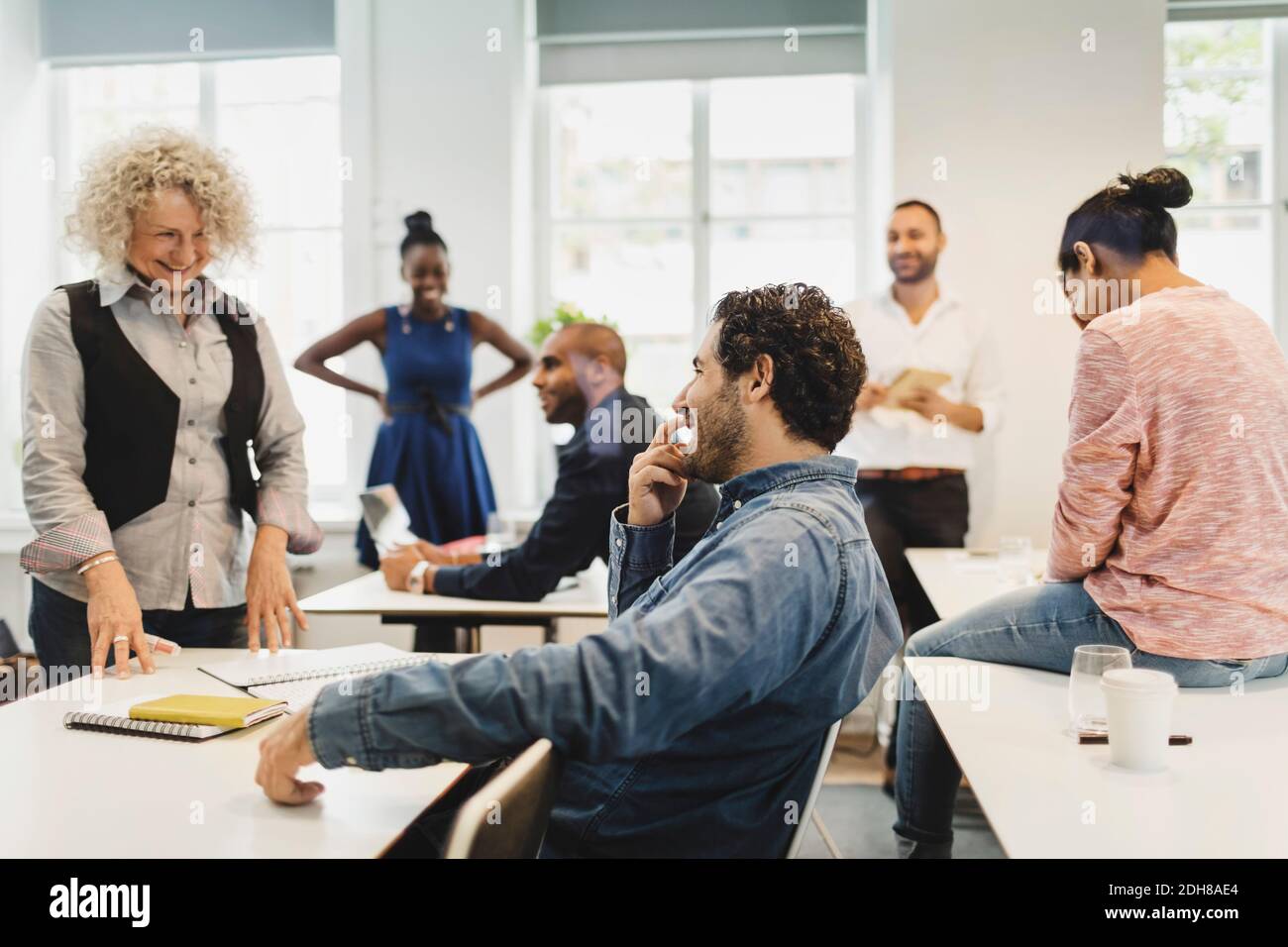 Teacher laughing hi-res stock photography and images - Alamy