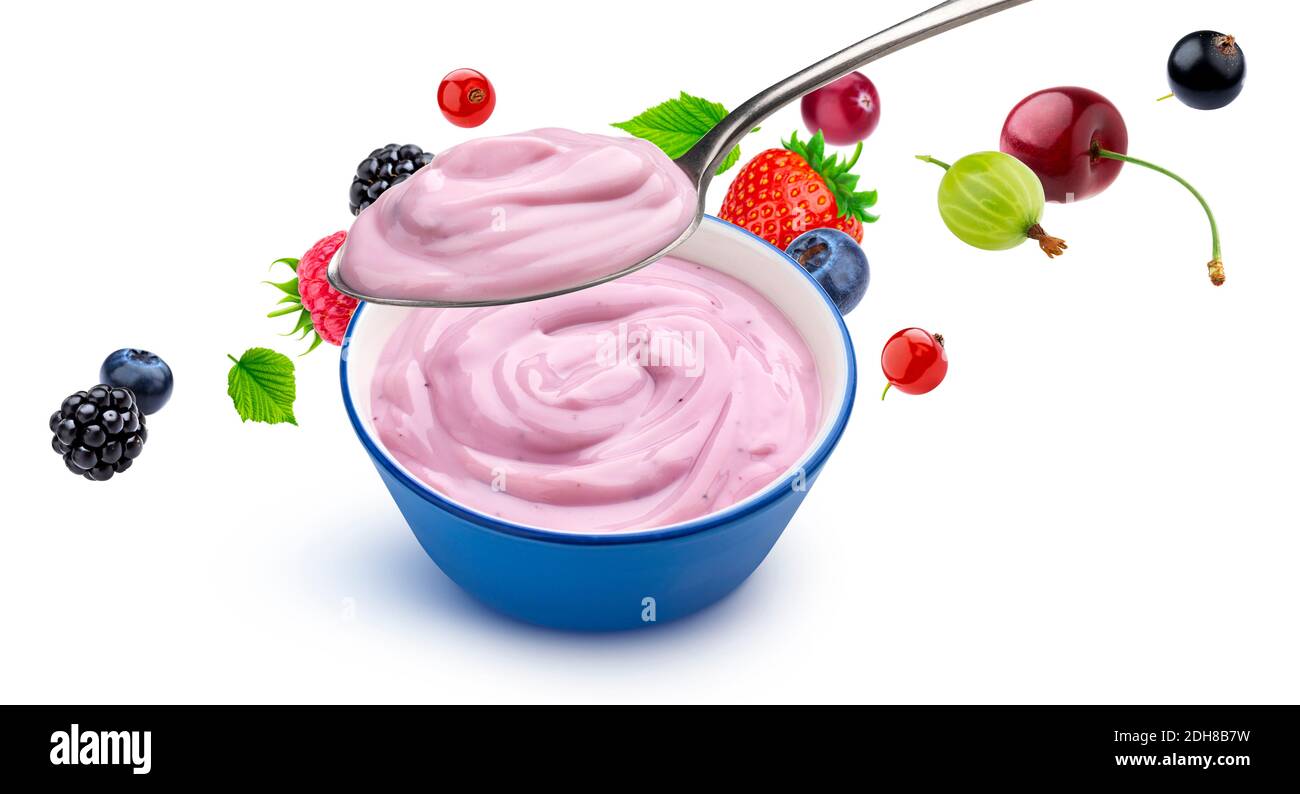 Pink yogurt background hi-res stock photography and images - Alamy
