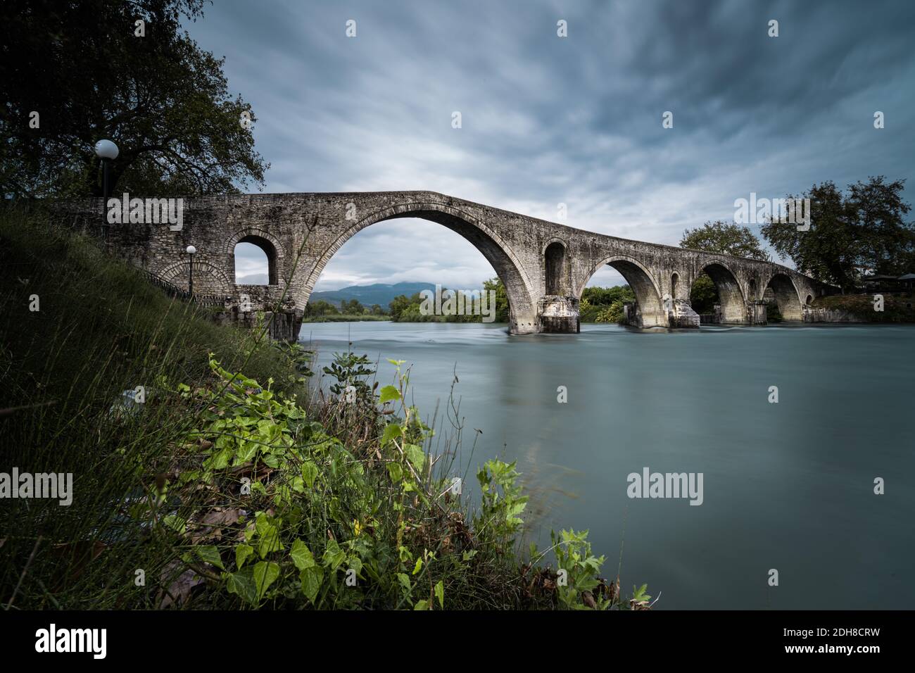 Old arch bridges in Epirus area in Greece.. Arta , Giannena Stock Photo ...