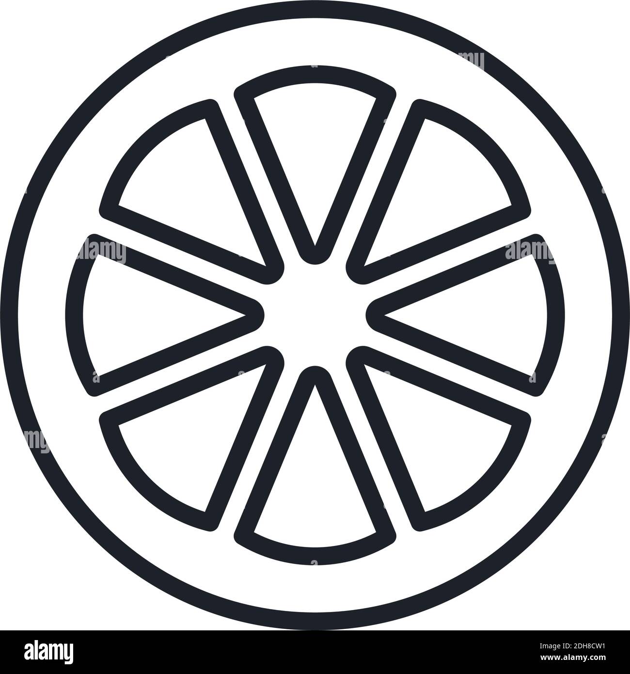 Citrus fruit icon. Vector linear icon, contour, shape, outline isolated ...