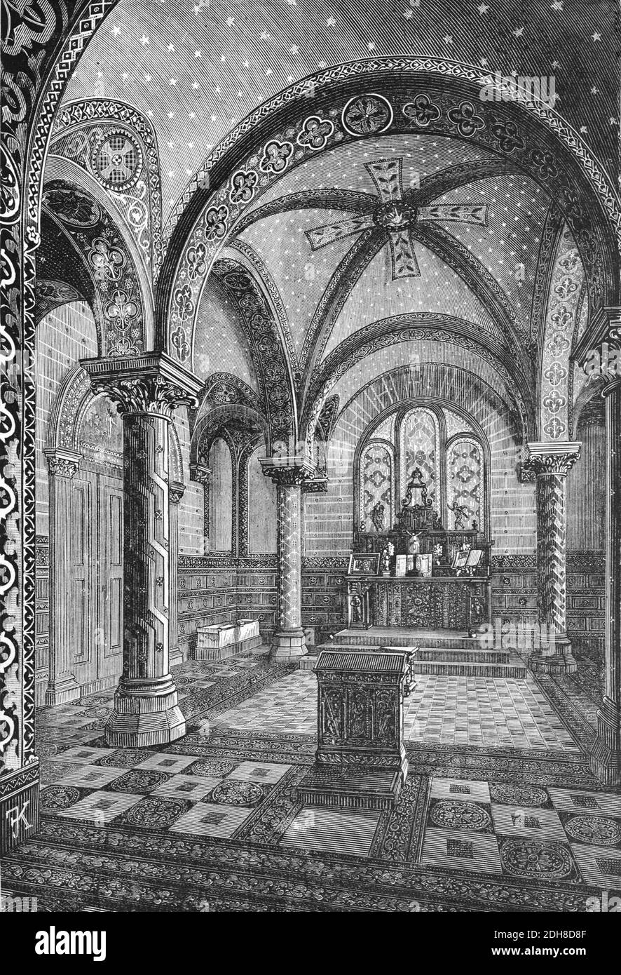 The Chapel Museum of Picardy Amiens France (Engr 1880) Vintage ...