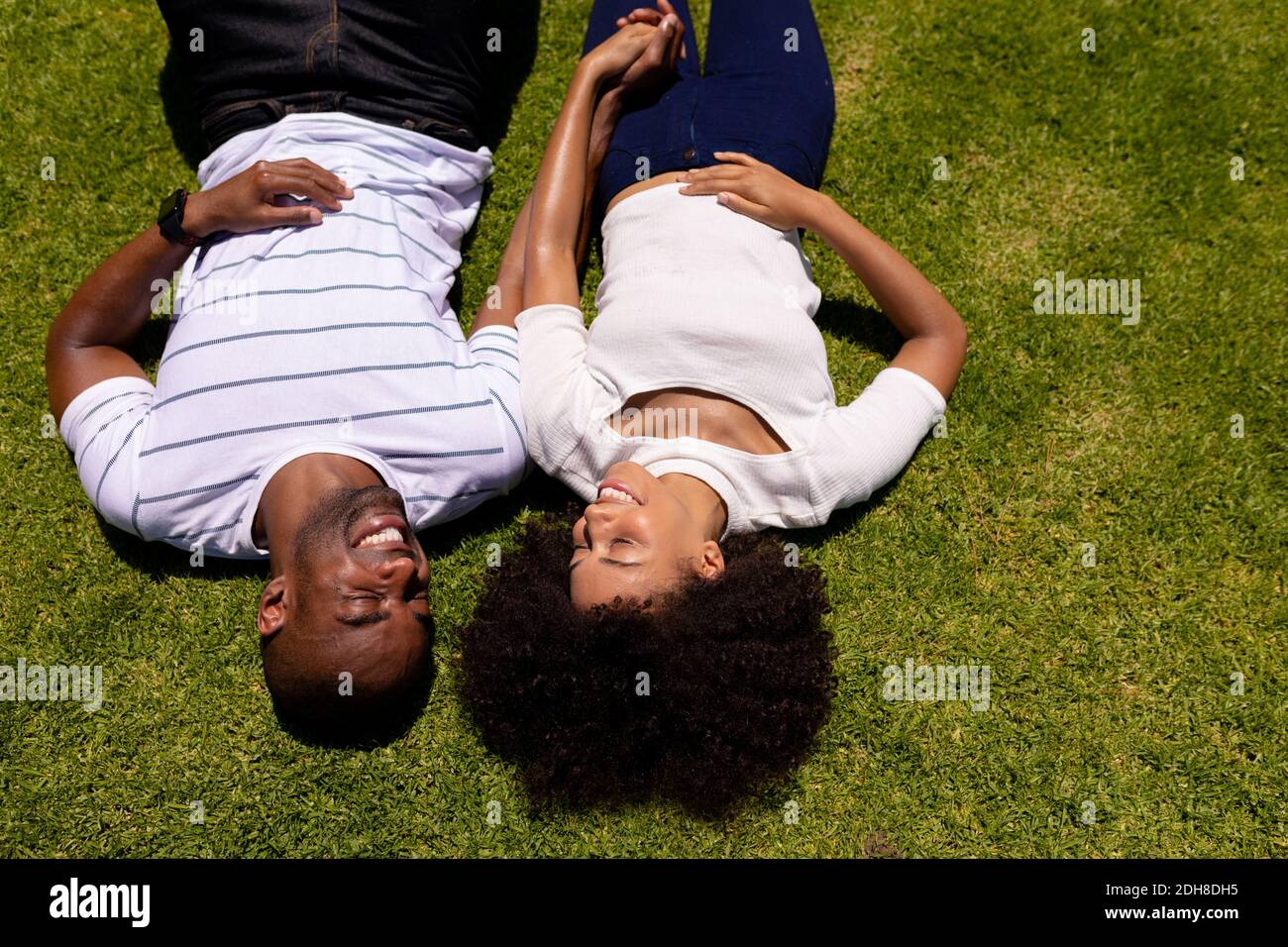 Happy couple chilling together hi-res stock photography and images - Alamy