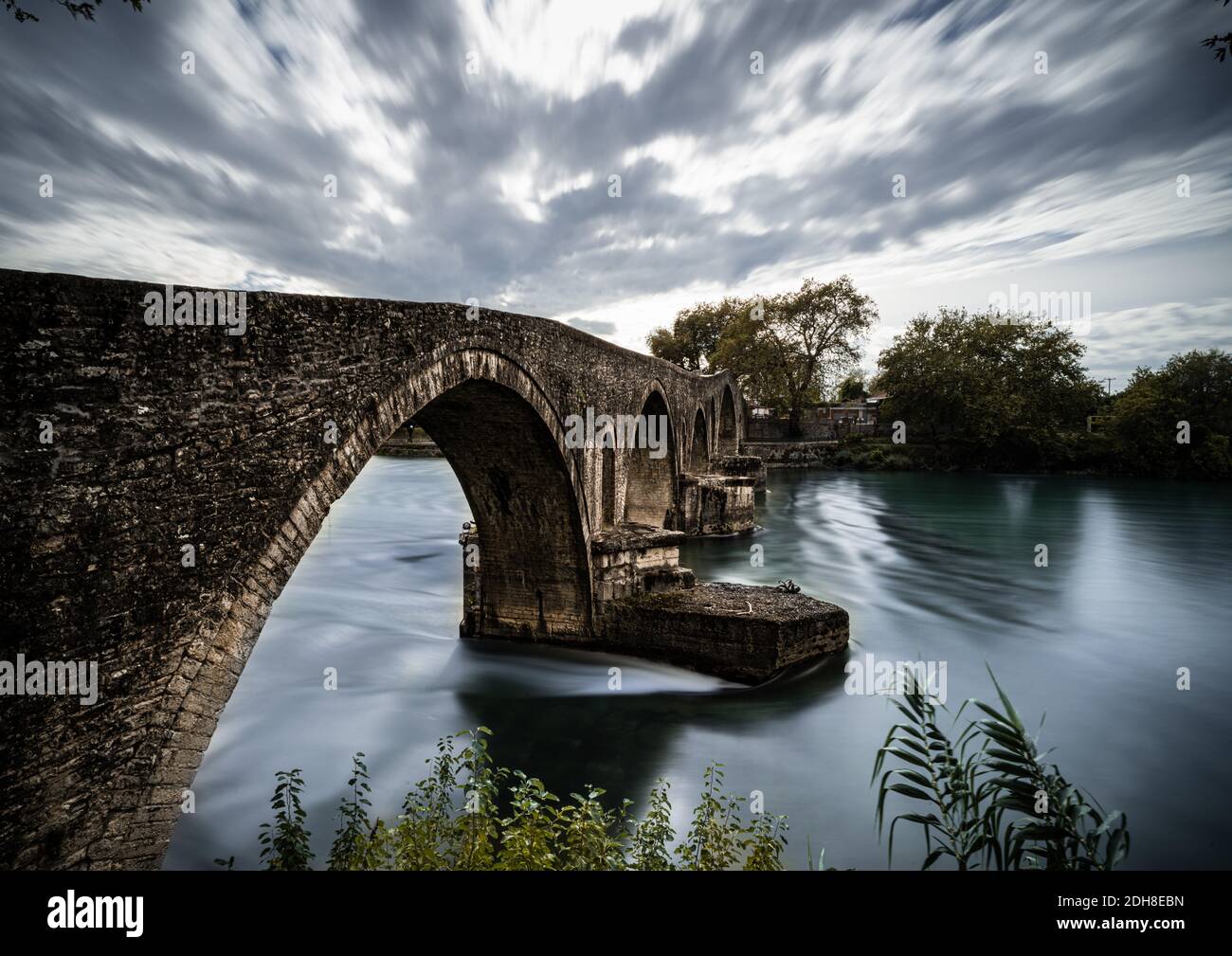 Old arch bridges in Epirus area in Greece.. Arta , Giannena Stock Photo ...