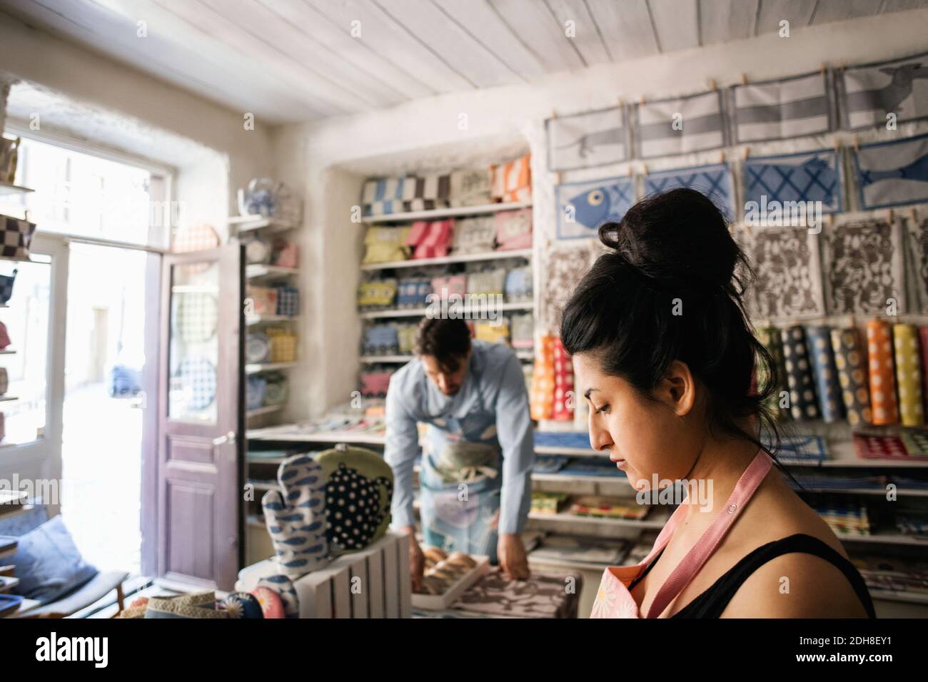Fabric shop display hi-res stock photography and images - Alamy