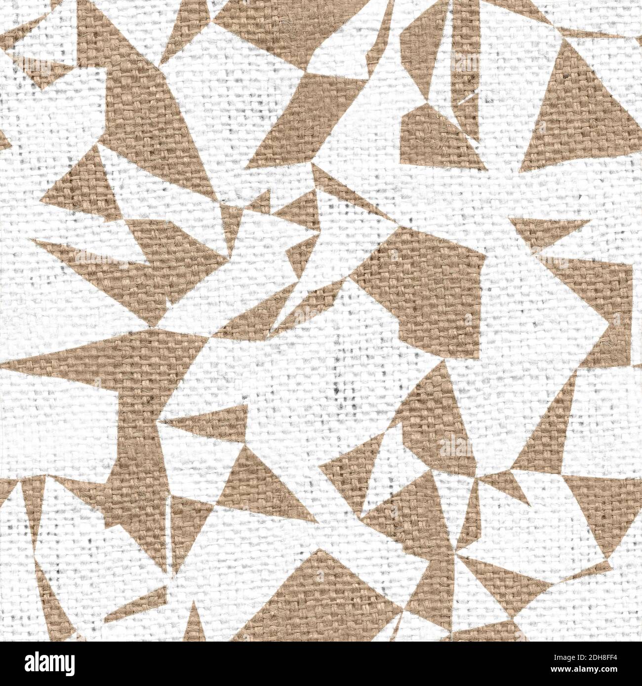 Seamless burlap with white paint pattern overlay Stock Photo - Alamy