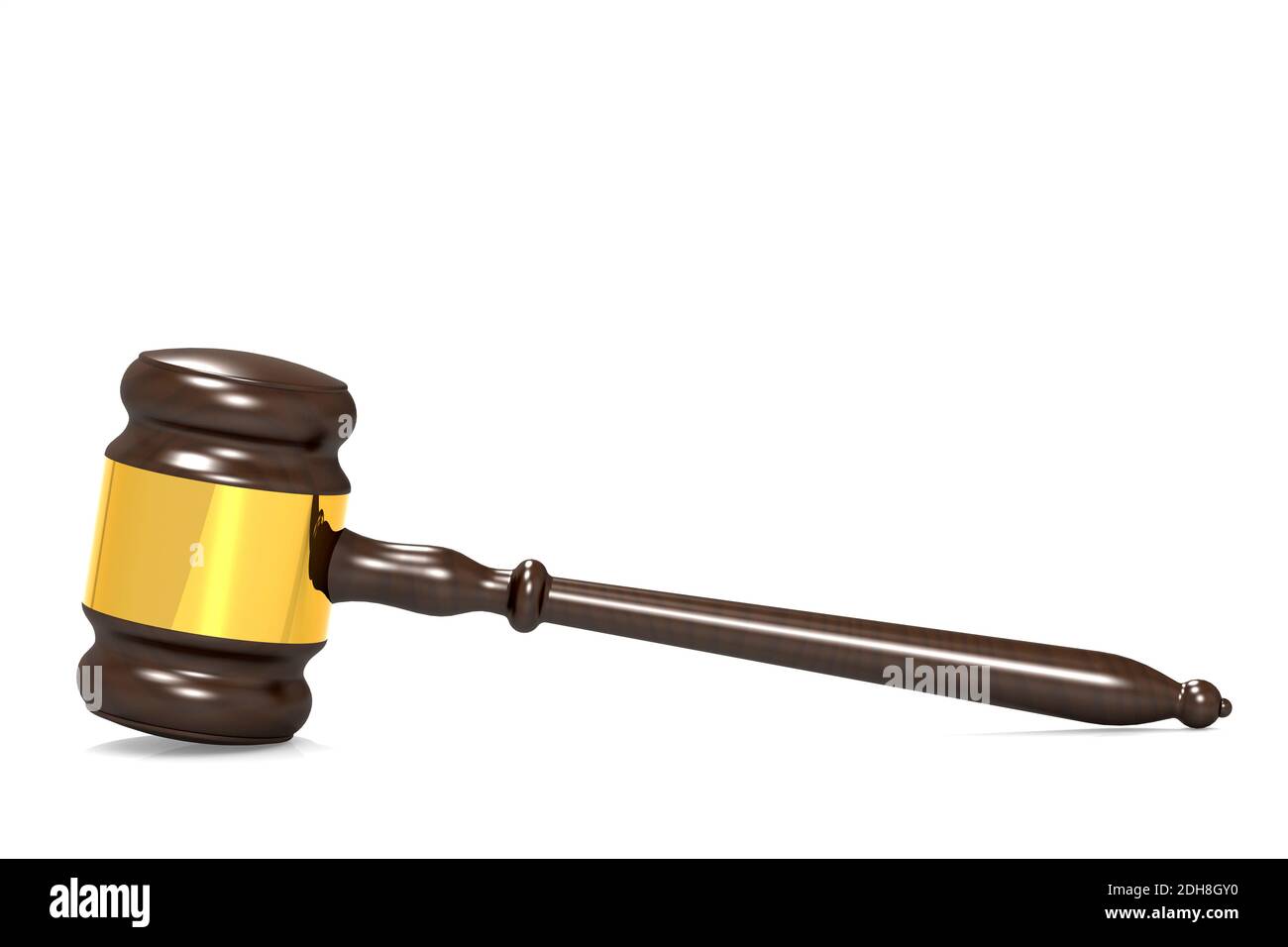 Judge hammer isolated on white background, 3d rendering Stock Photo - Alamy