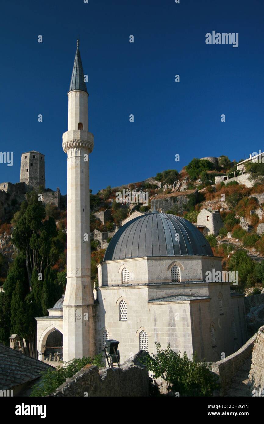 Hajji Alija mosque, Pocitelj, Bosnia and Herzegovina Stock Photo - Alamy