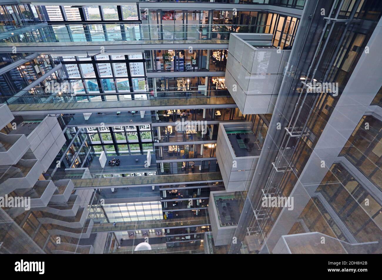 The inside of the headquarters of deutsche borse group in hi-res stock ...