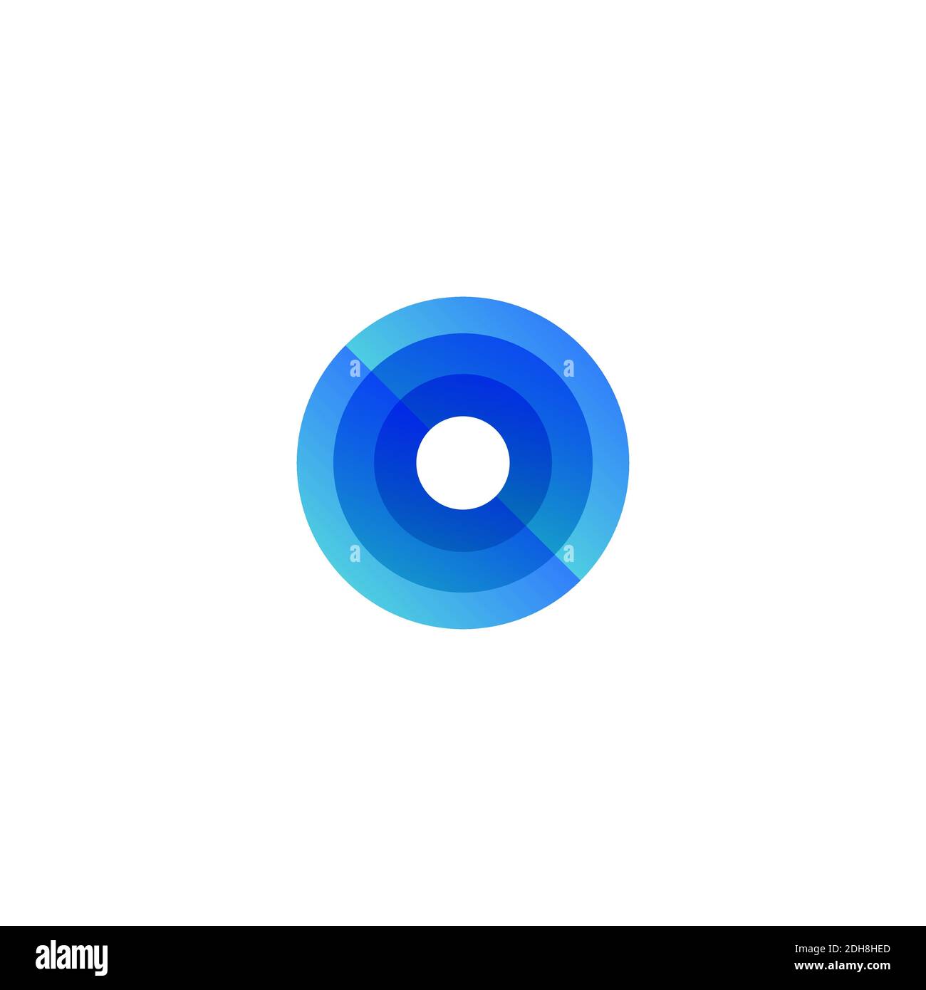 Round scanning radar, vector logo concept. Search process icon on white ...