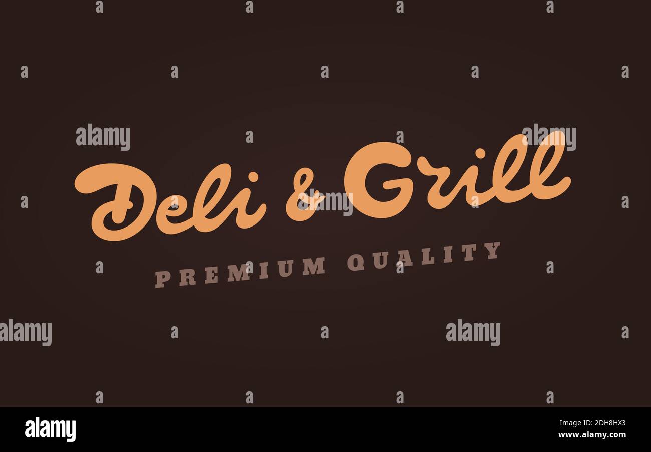 Deli Grill vector inscription Stock Vector Image & Art - Alamy
