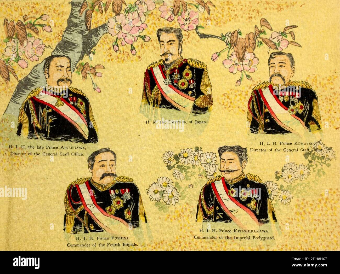 The Emperor of Japan and the Royal princes and military commanders of ...
