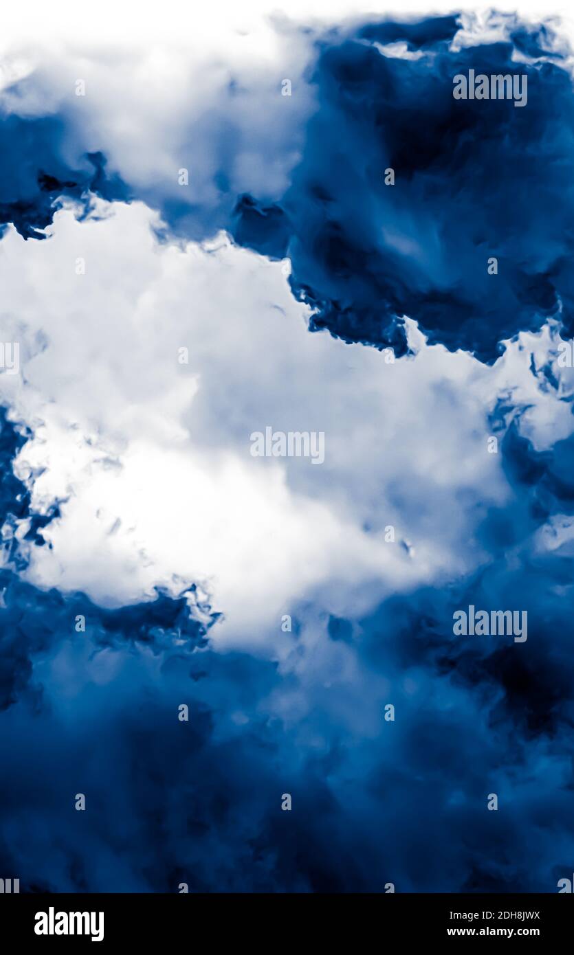 Minimalistic blue cloudy background as abstract backdrop, minimal ...