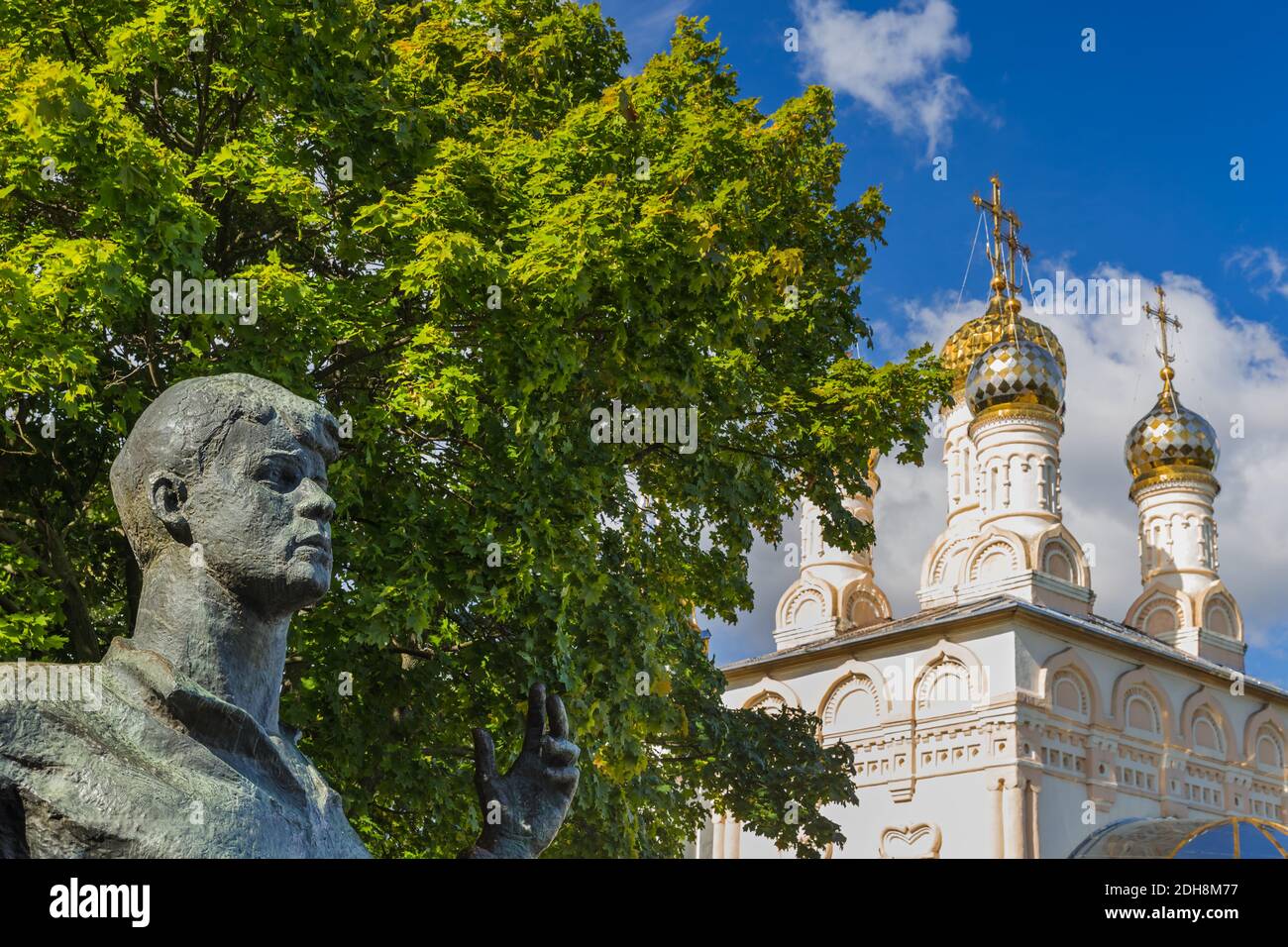 Statue of Russian poet Sergei Yesenin in the Ryazan - Russia Stock ...