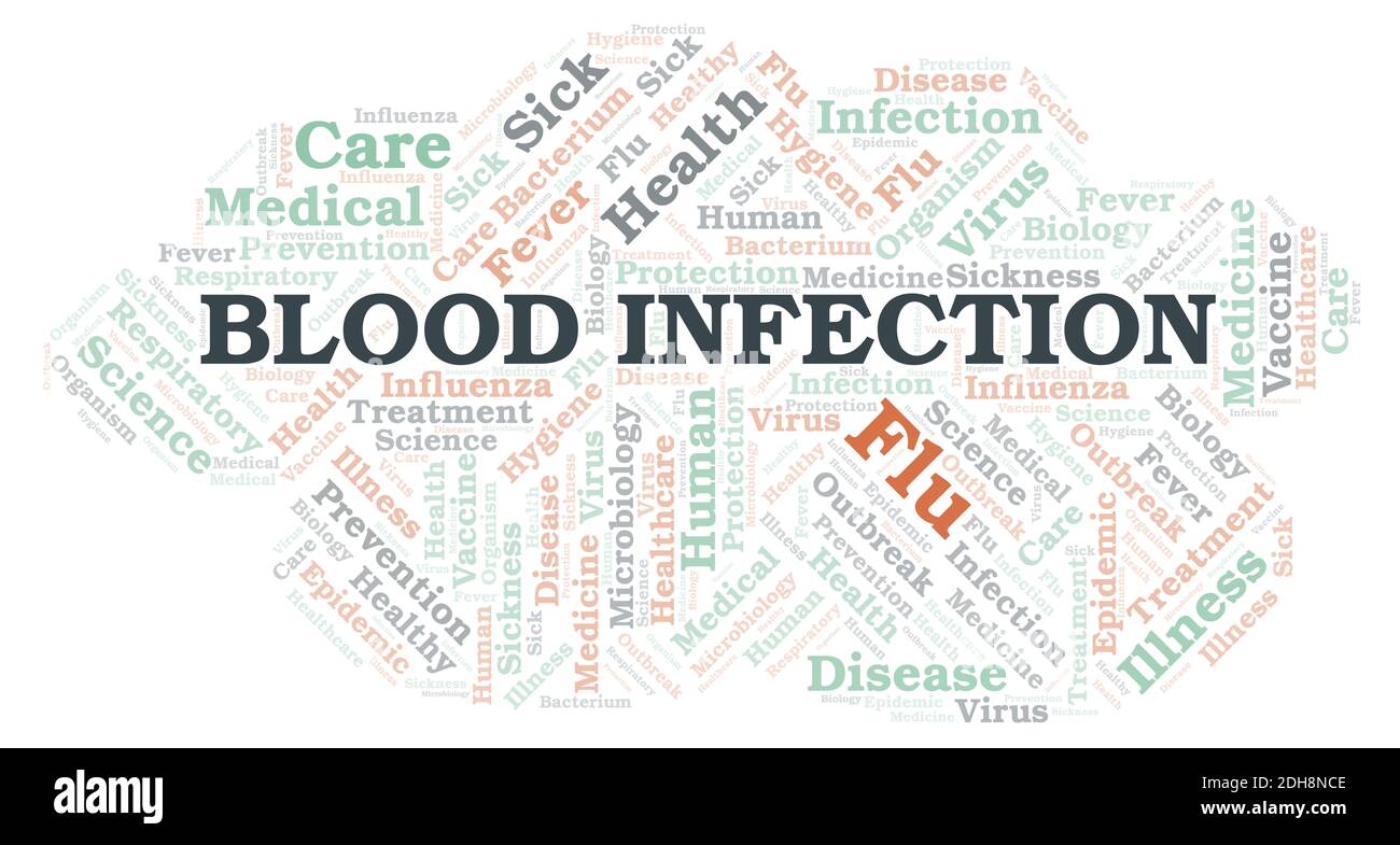 Blood Infection typography word cloud create with text only Stock Photo - Alamy