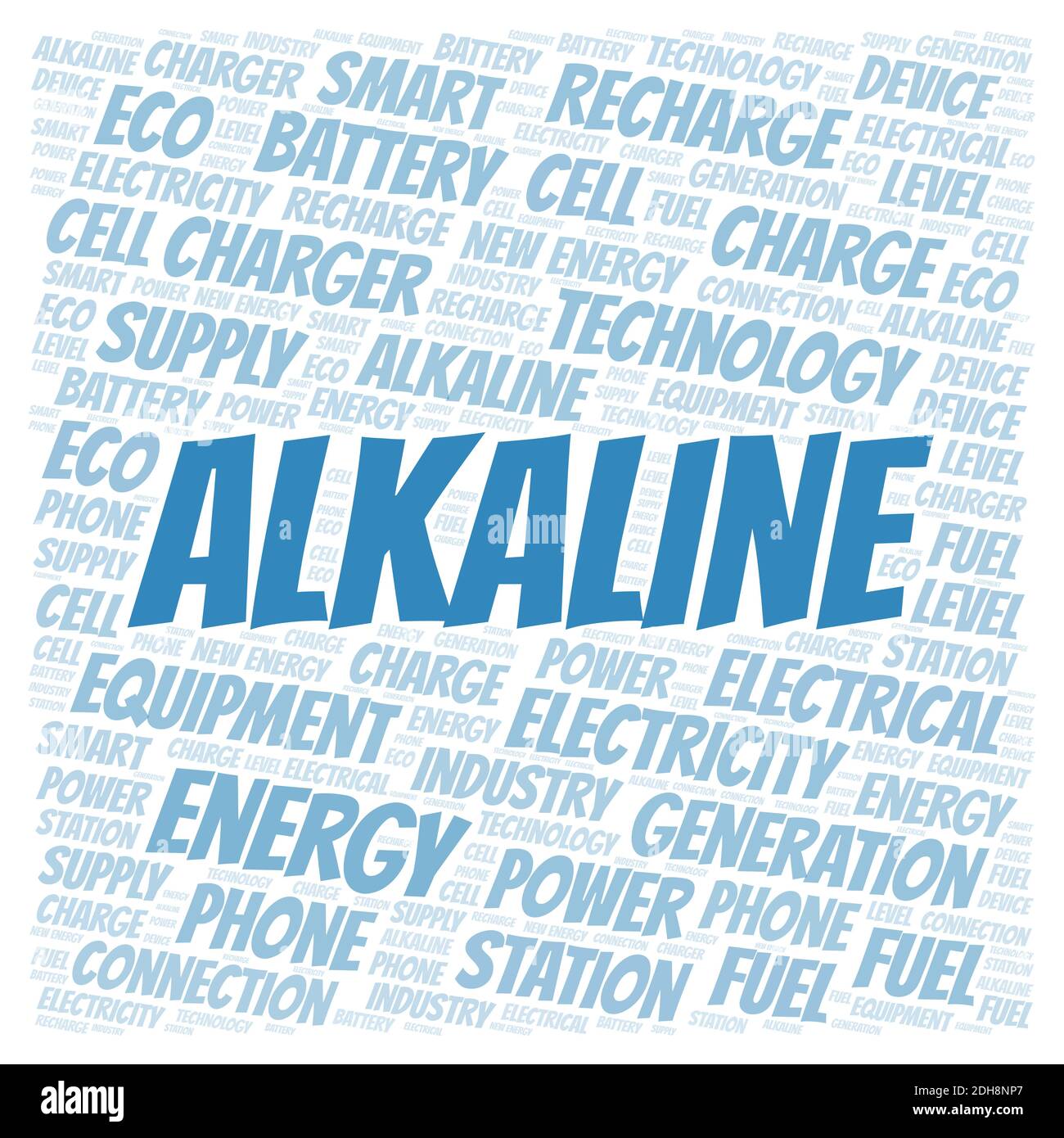 Alkaline typography word cloud create with text only Stock Photo - Alamy