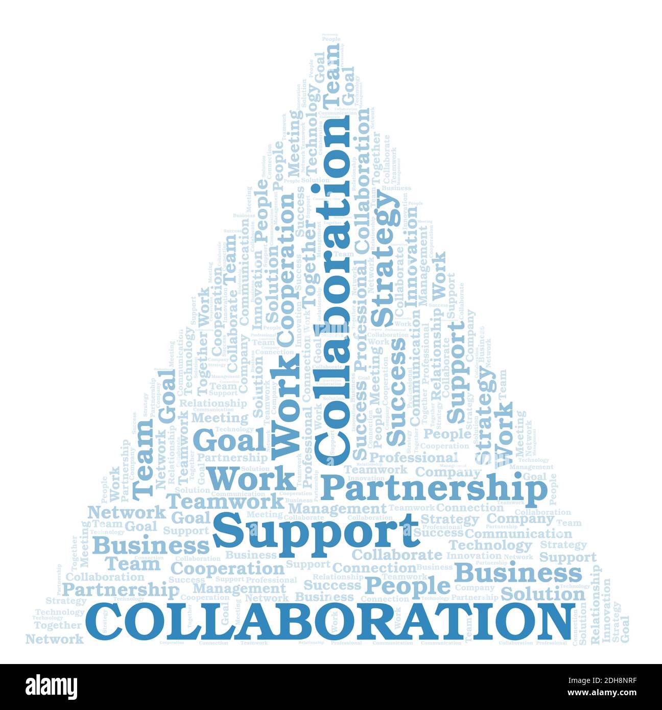 Collaboration typography word cloud create with text only Stock Photo ...