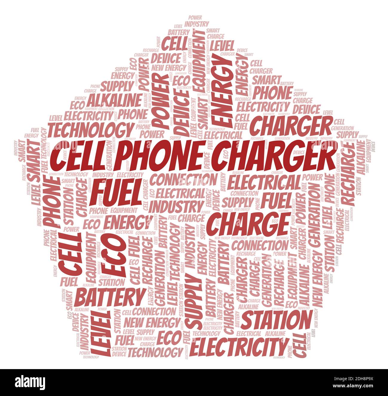 Cell Phone Charger typography word cloud create with text only Stock ...