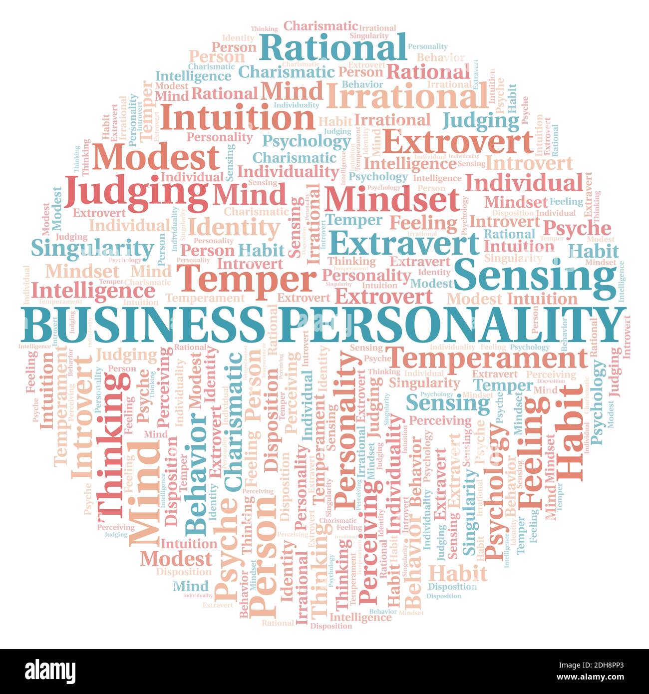 Business Personality typography word cloud create with text only Stock ...
