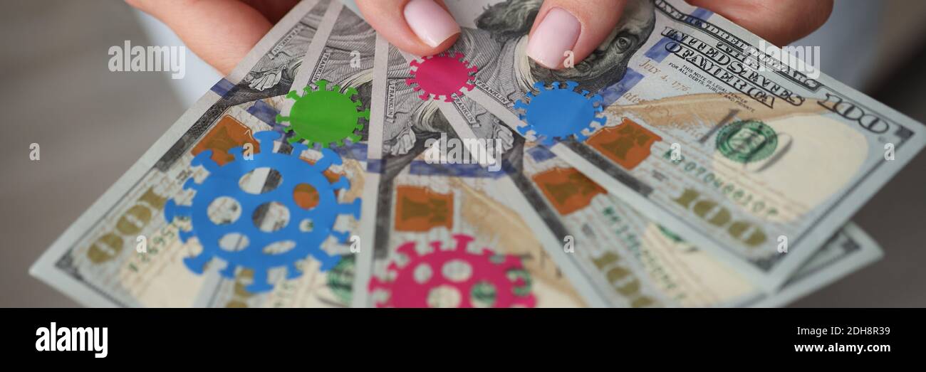 Spread of infection through money Stock Photo - Alamy