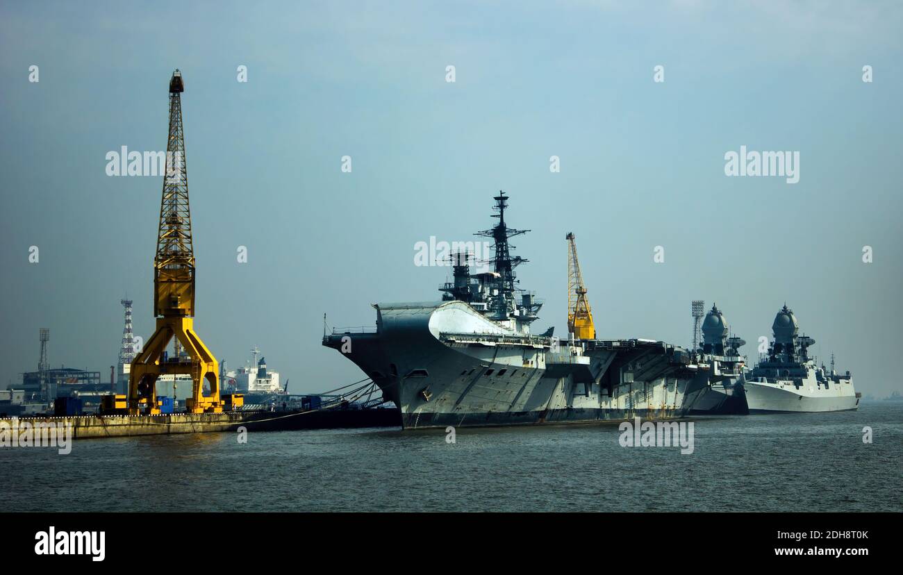 Mumbai, India - October 23, 2018: INS Viraat Centaur-class aircraft ...