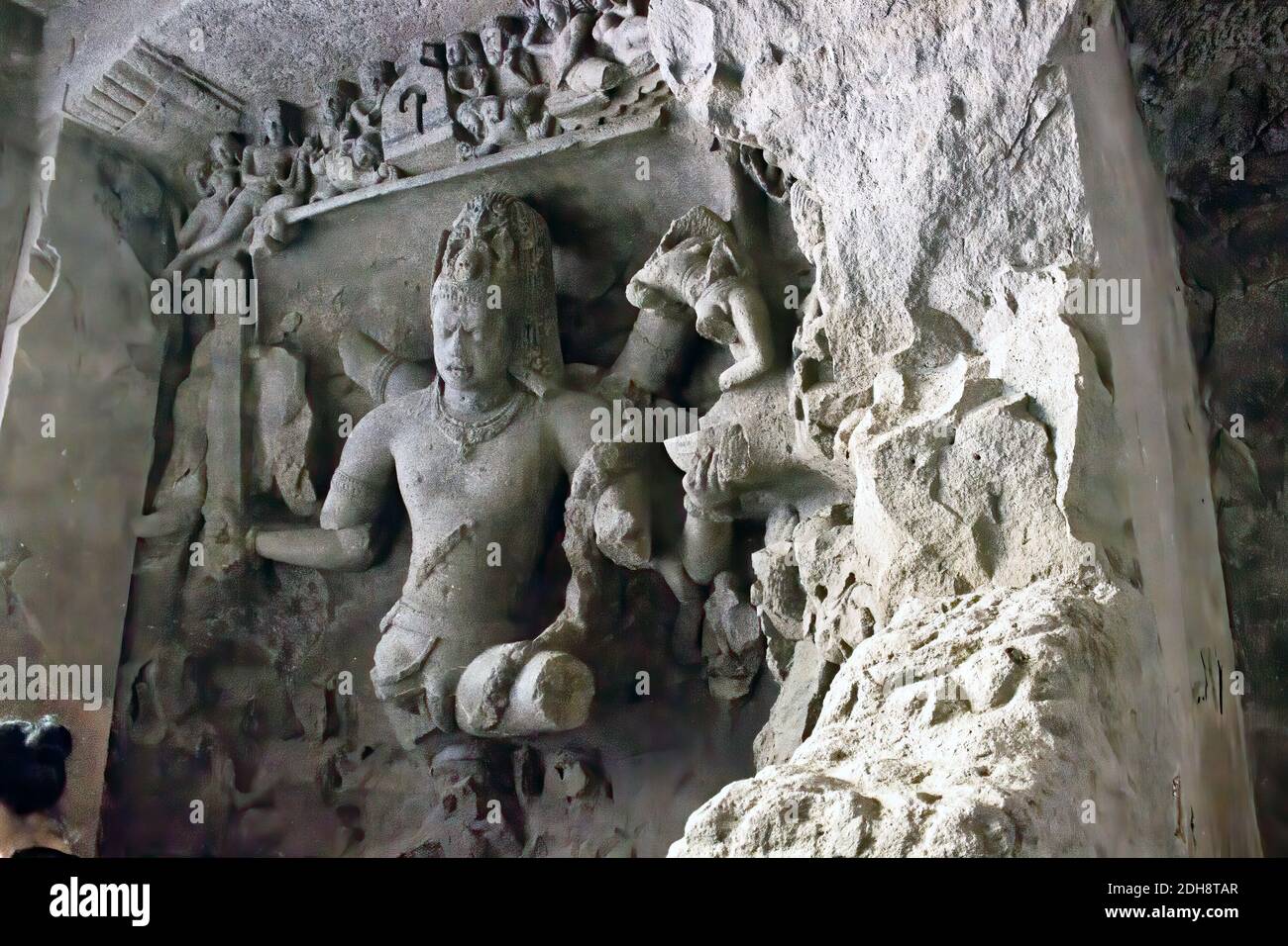 Mumbai, India: Cave sculpture, Cave Relief Sculpture, Cave art interior ...