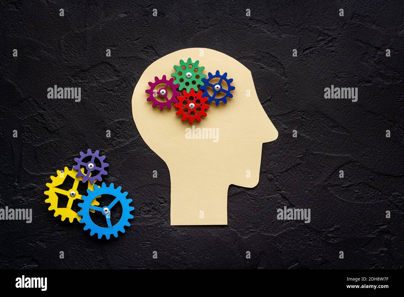 Brain of gears. Creativity and intellectual work concept Stock Photo ...