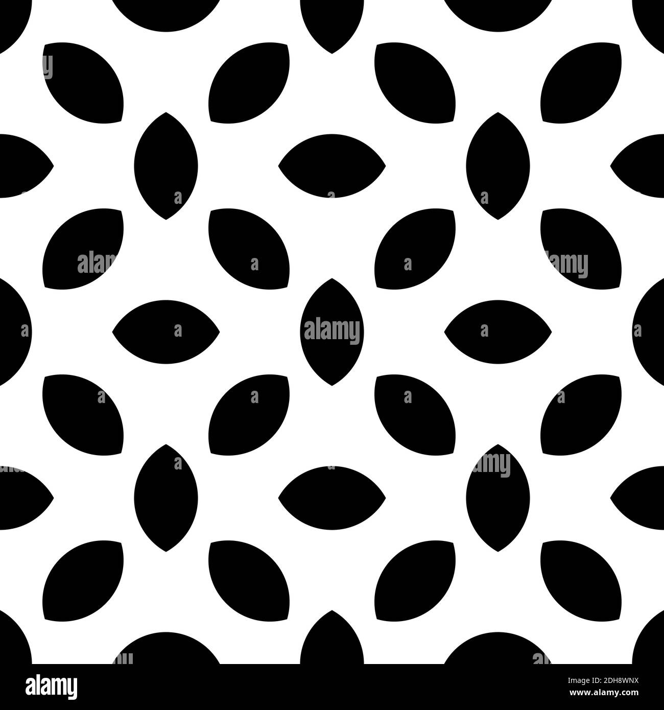 Abstract seamless pattern background. Mosaic of black geometric lentil ...