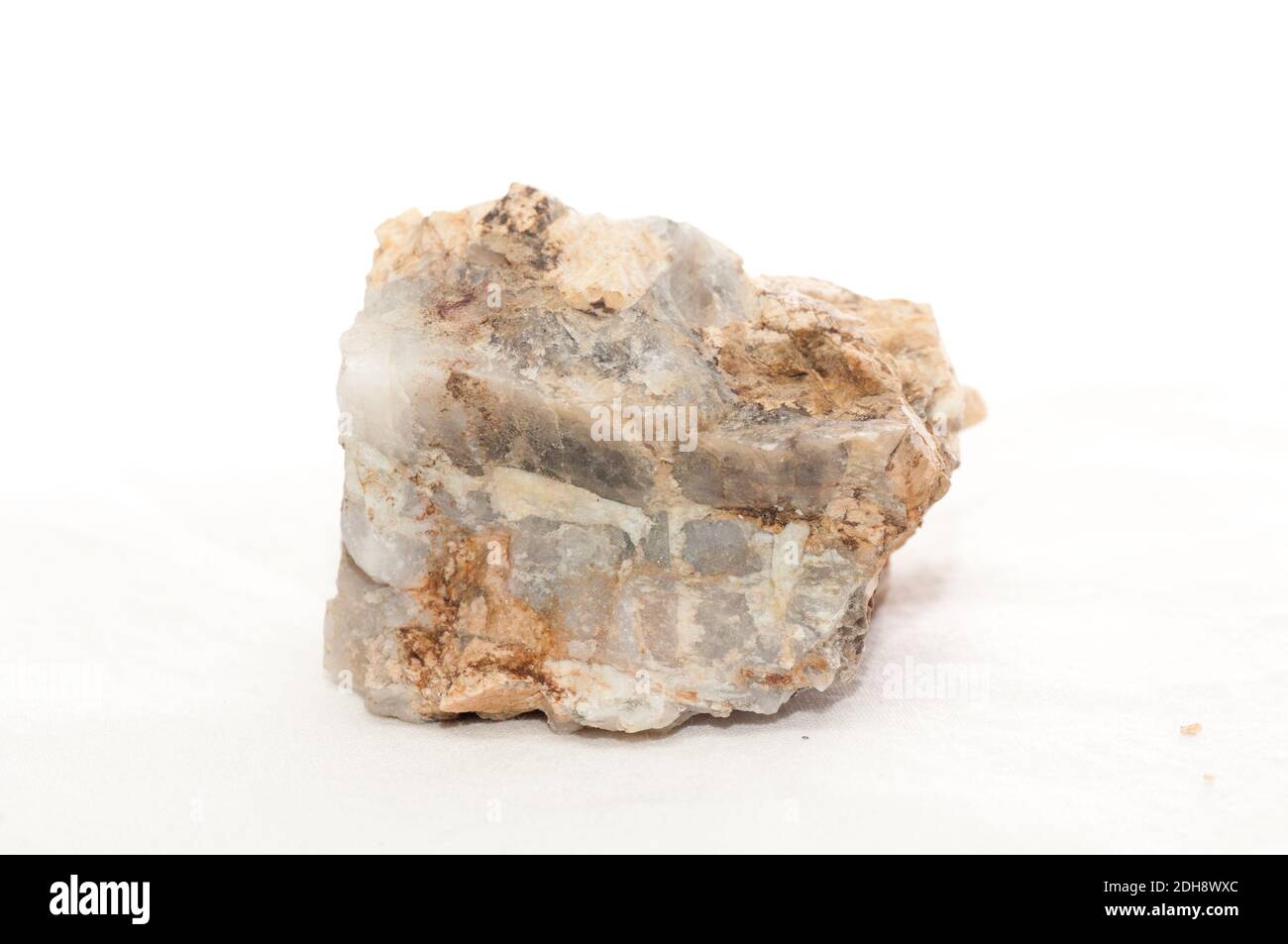 beryl crystal mineral sample on white background Stock Photo - Alamy