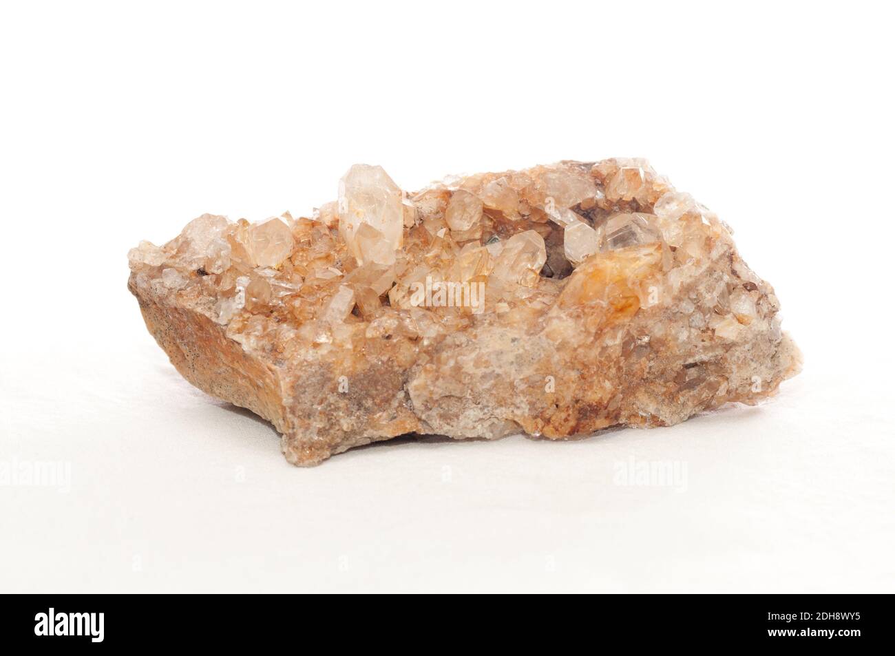 large dirty quartz crystal mineral sample with many facets Stock Photo ...