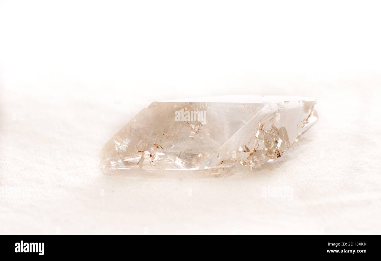 calcite crystal mineral sample, a rare earth mineral Stock Photo - Alamy