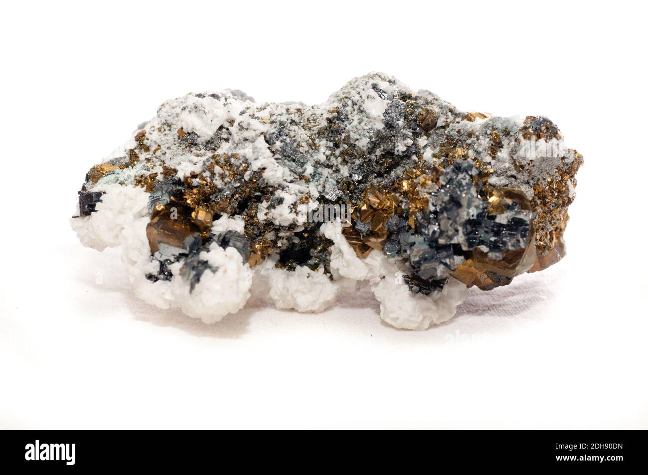 calcite mineral crystals sample with granite and quartz Stock Photo - Alamy