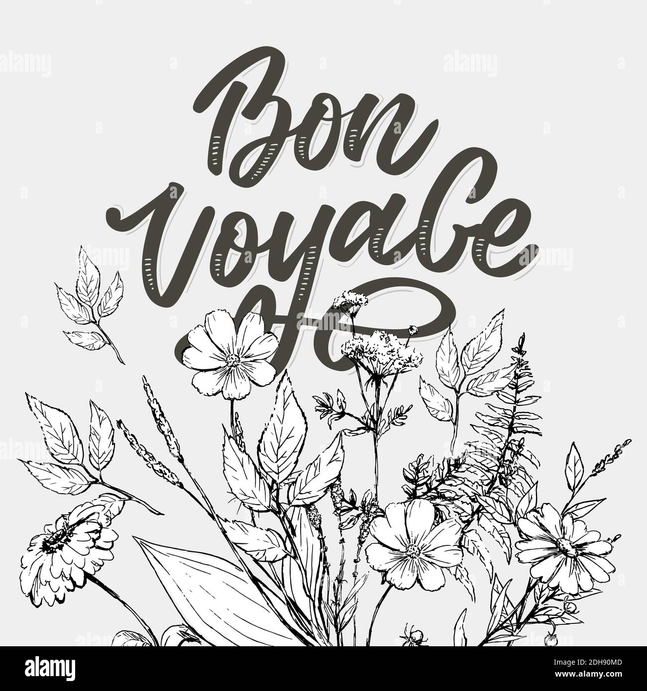 Bon Voyage Hand Lettering Vector Stock Vector Image & Art - Alamy