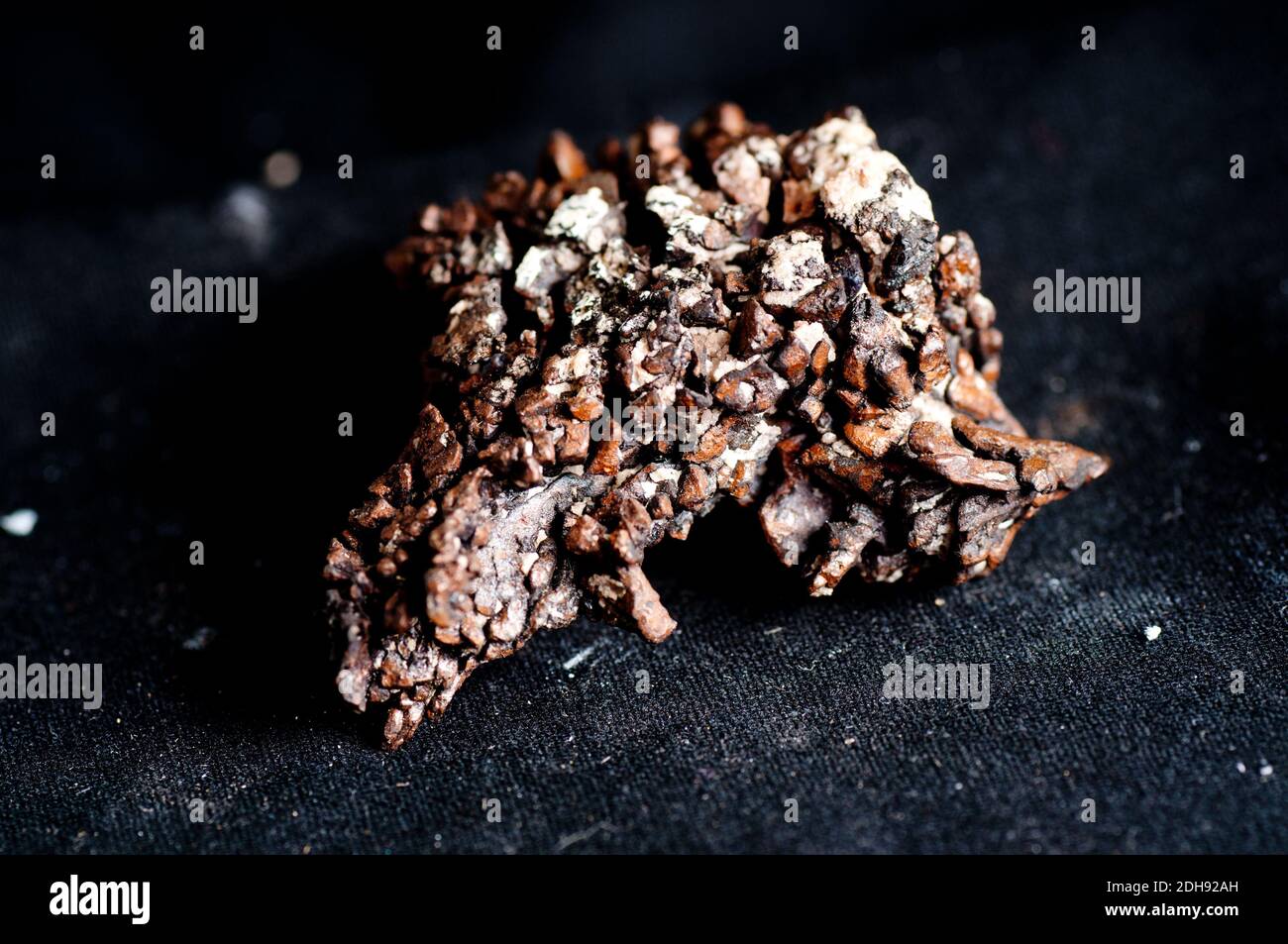 copper ore metal mineral sample used in manufacturing and jewelry Stock ...