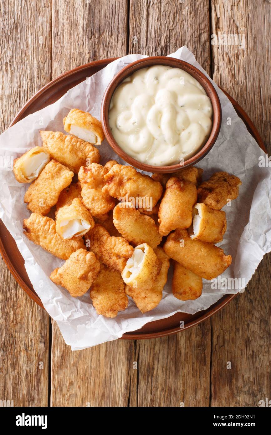 Kibbeling is typical Dutch street food, it consists of bits of fish ...