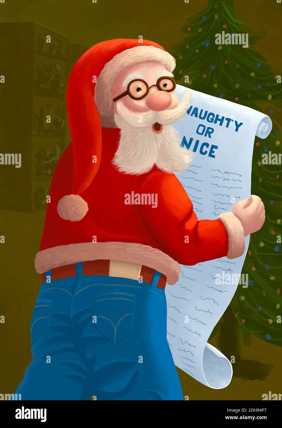Cartoon santa workshop hi-res stock photography and images - Alamy