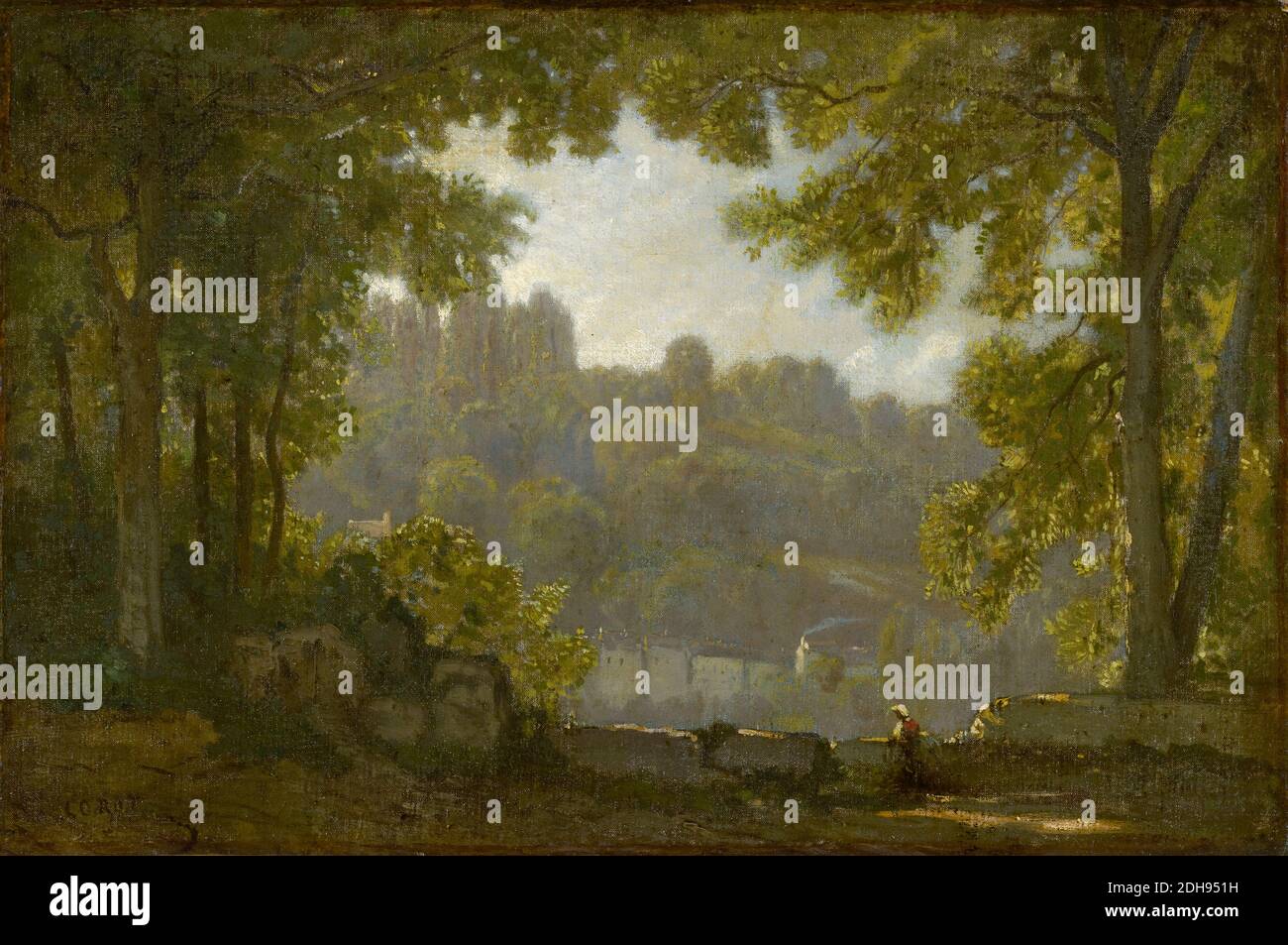 Forest Landscape, painting by Jean-Baptiste-Camille Corot, before 1875 ...