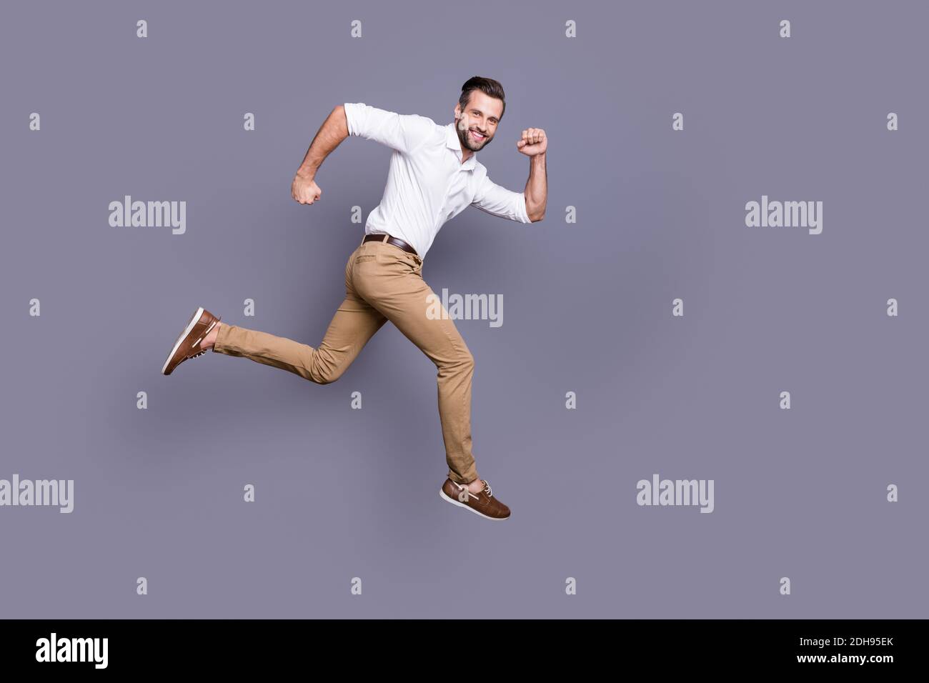 Business man running into distance hi-res stock photography and images ...