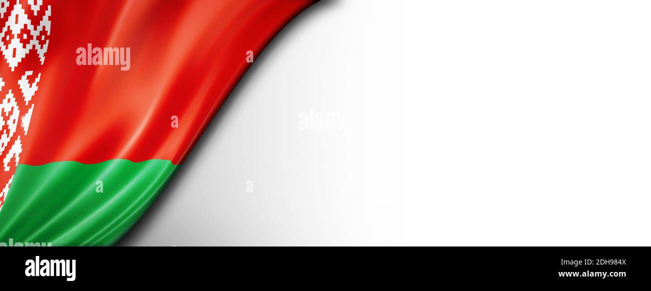 Belarus flag isolated on white banner Stock Photo - Alamy