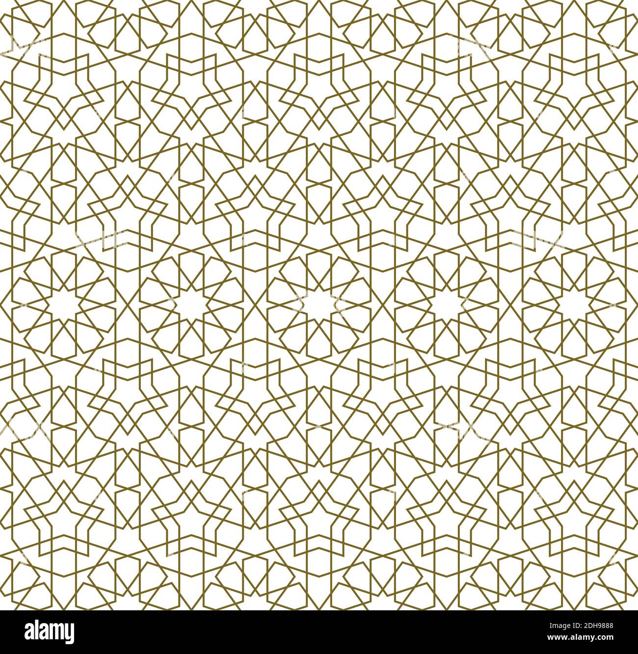 Background seamless pattern based on traditional islamic art.Brown ...