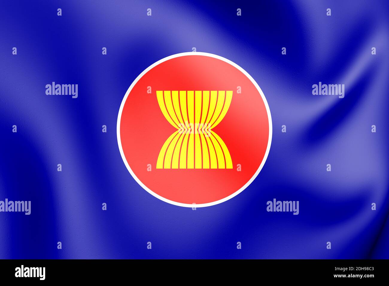 3D Flag of ASEAN. 3D Illustration Stock Photo - Alamy